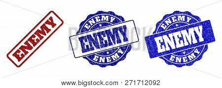 Enemy Scratched Stamp Vector & Photo (Free Trial) | Bigstock