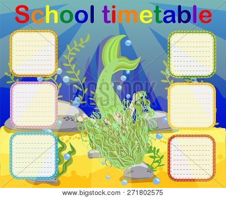 Timetable Days Weeks Vector & Photo (Free Trial) | Bigstock