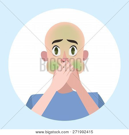 Man Suffer Nausea. Vector & Photo (Free Trial) | Bigstock