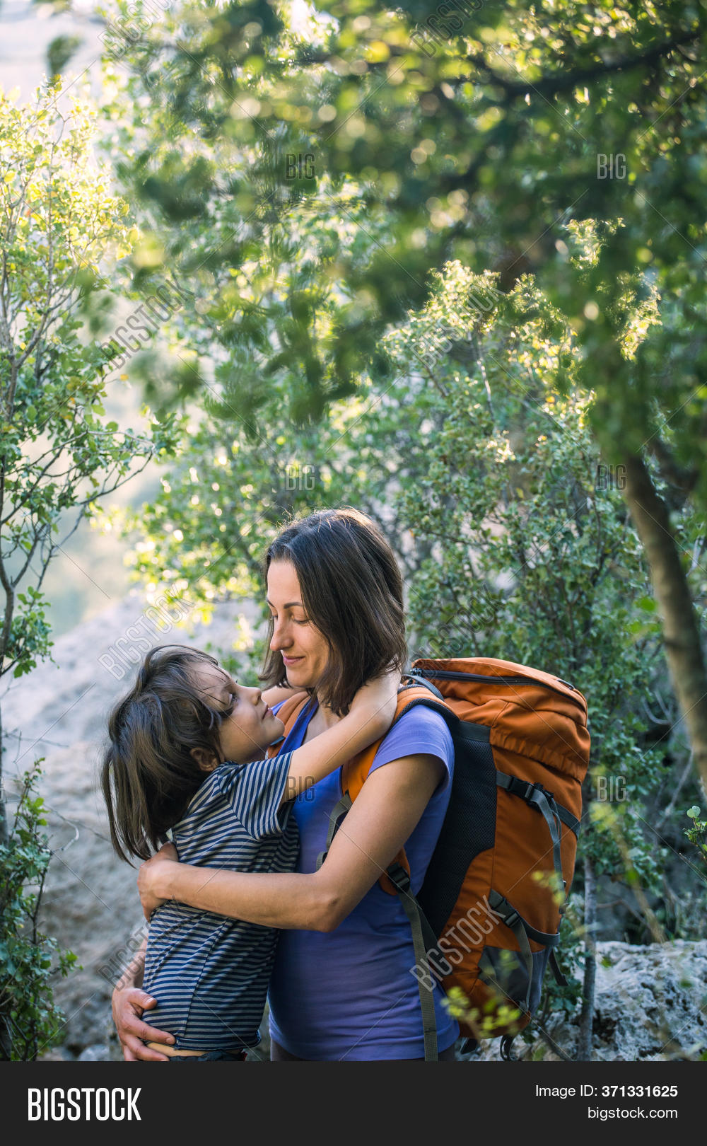 Child Hugs Mom Walk Image & Photo (Free Trial) | Bigstock
