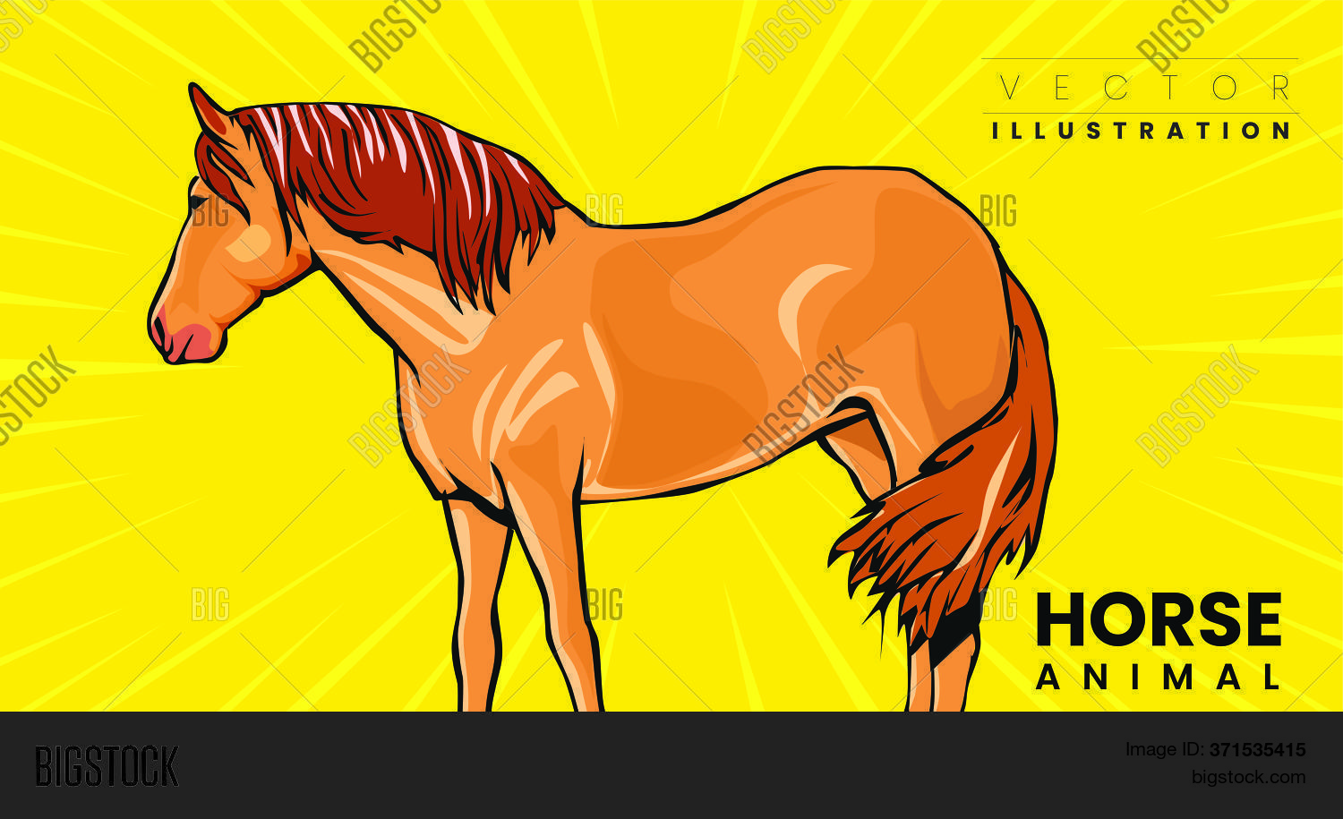 Beautiful Red Horse Vector & Photo (Free Trial) | Bigstock
