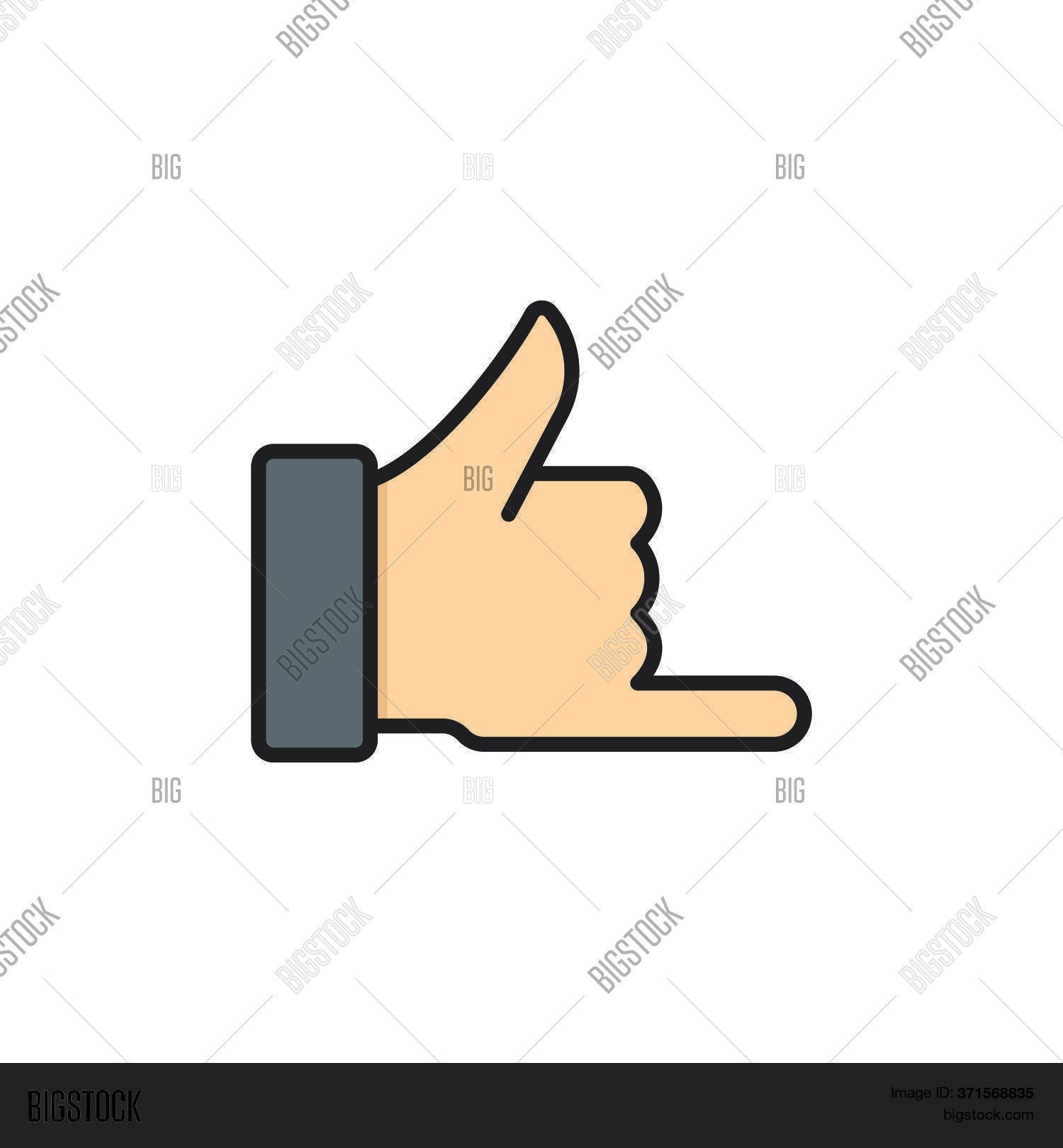 Hand Call Gesture Vector & Photo (Free Trial) | Bigstock