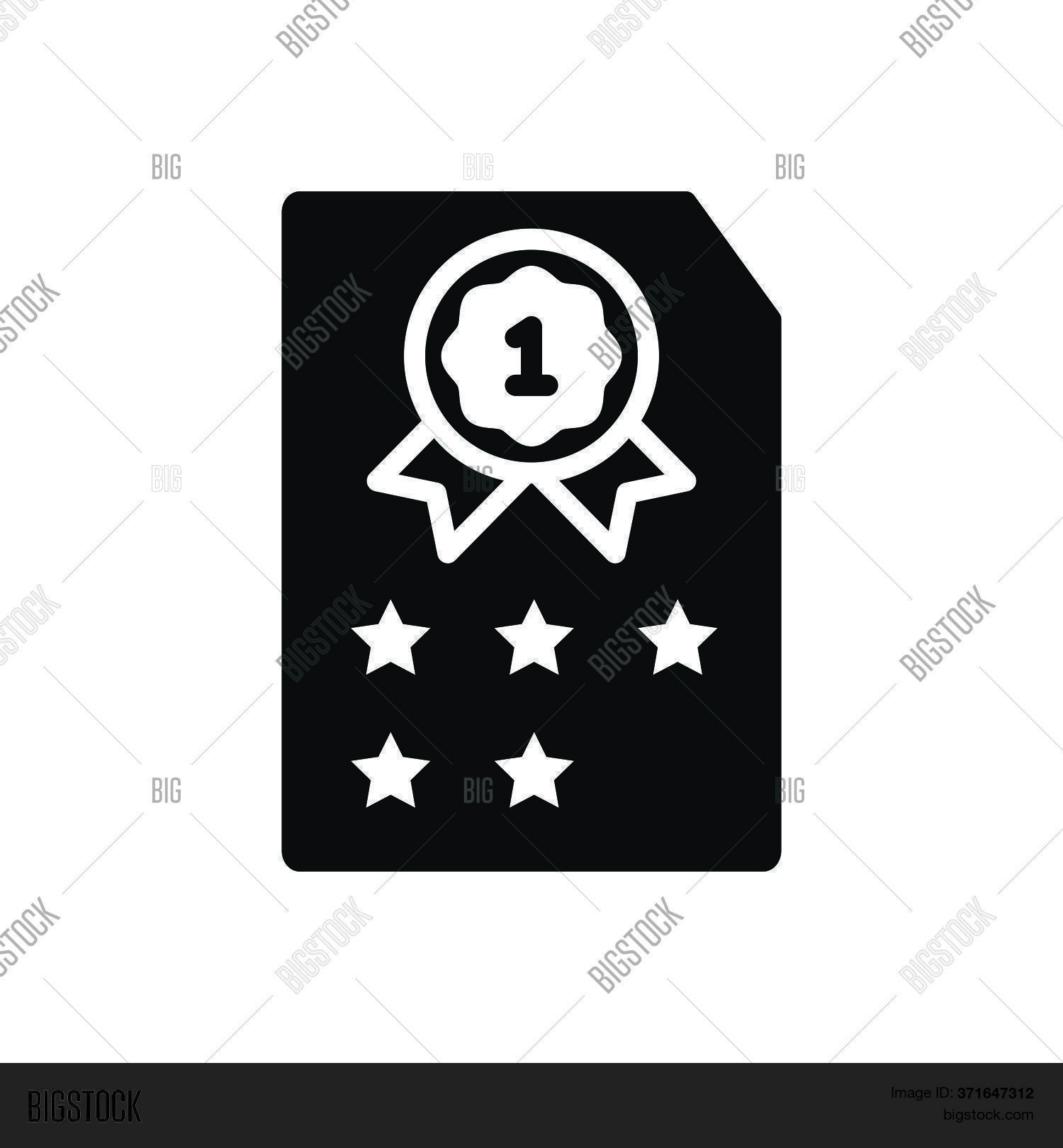 Black Solid Icon Rank Vector & Photo (Free Trial) | Bigstock