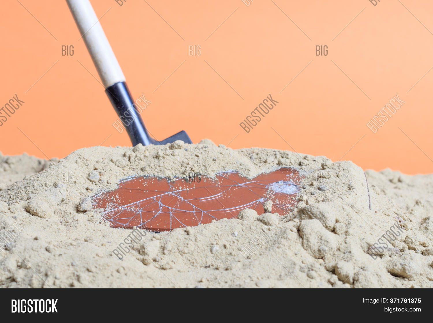 Shovel Stuck Sand Image & Photo (Free Trial) | Bigstock