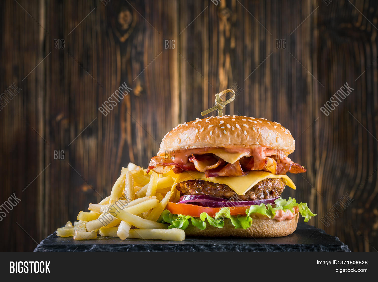 Homemade Burger Fries Image & Photo (Free Trial) | Bigstock