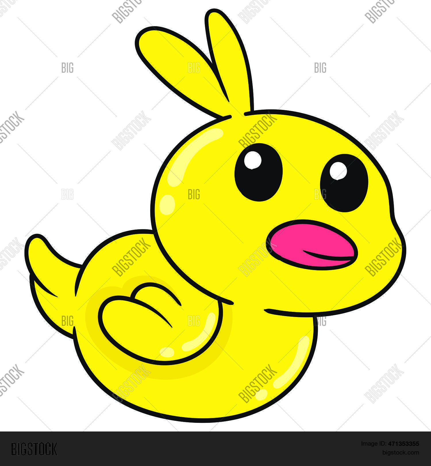 Cute Yellow Duckling Vector & Photo (Free Trial) | Bigstock