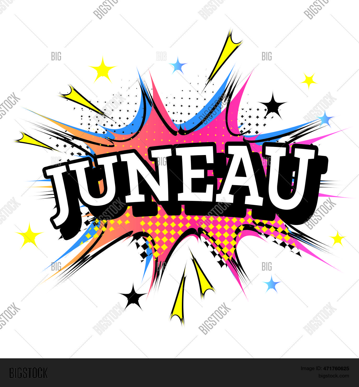 Juneau Comic Text Pop Vector & Photo (Free Trial) | Bigstock