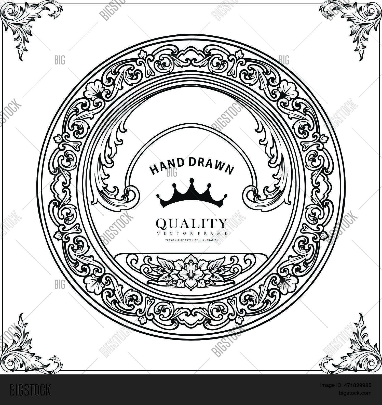 Vintage Elegant Label Vector & Photo (Free Trial) | Bigstock