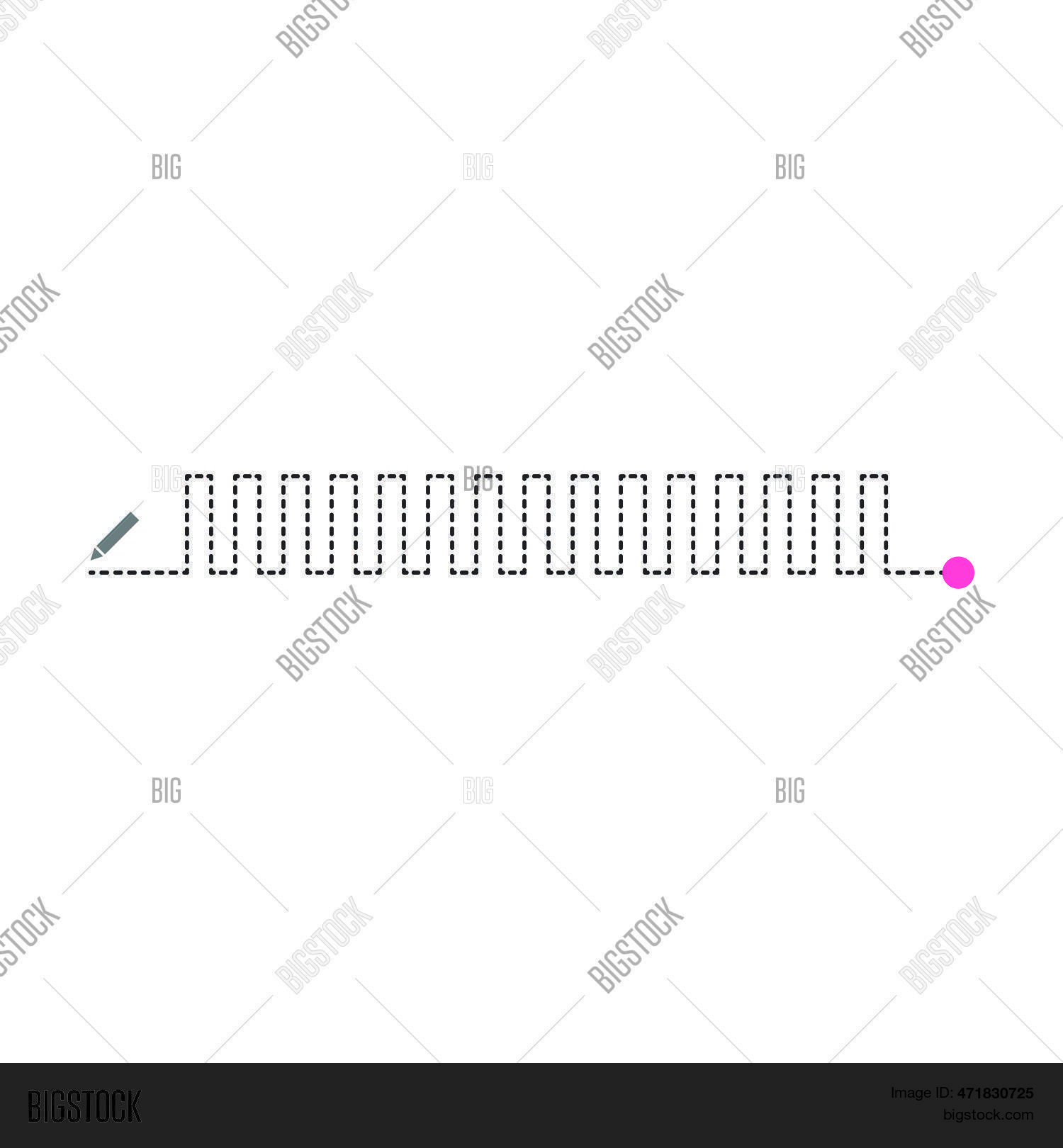 Tracing Lines Dotted Vector & Photo (Free Trial) | Bigstock