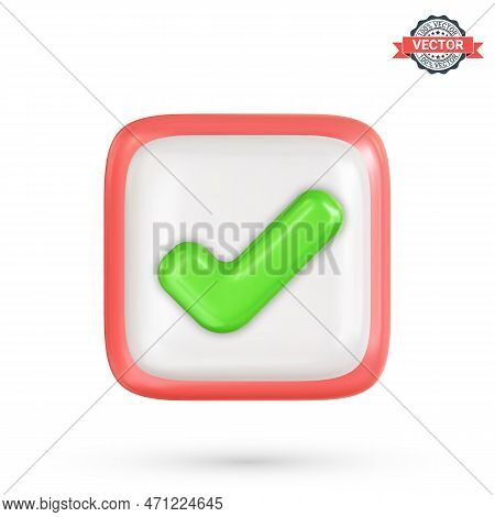Check Mark Button Vector & Photo (Free Trial) | Bigstock
