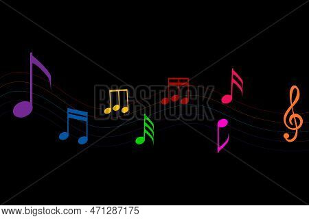 Music Notes. Dark Vector & Photo (Free Trial) | Bigstock