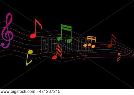 Music Notes. Dark Vector & Photo (Free Trial) | Bigstock