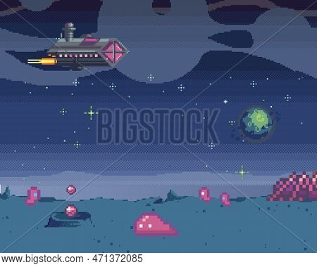 Cosmic Scene Pixel Vector & Photo (Free Trial) | Bigstock