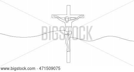 Jesus On Cross Drawn Vector & Photo (Free Trial) | Bigstock