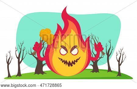 Huge Angry Fire Vector & Photo (Free Trial) | Bigstock