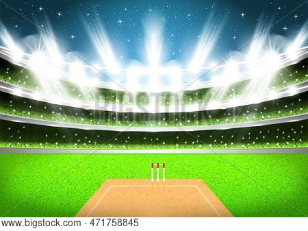 Cricket Stadium Vector & Photo (Free Trial) | Bigstock