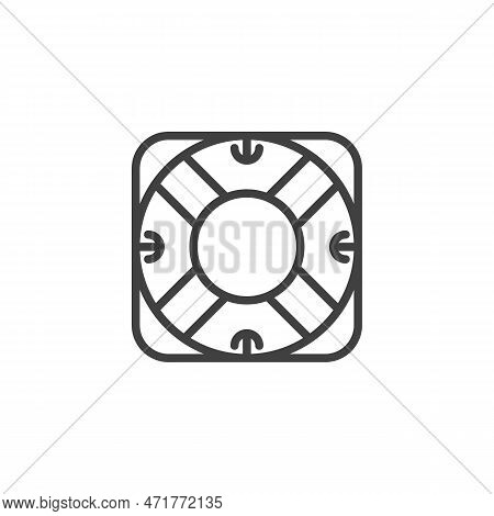 Lifebuoy Line Icon. Vector & Photo (Free Trial) | Bigstock