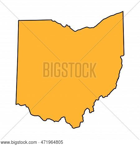 Ohio Map Shape, Vector & Photo (Free Trial) | Bigstock