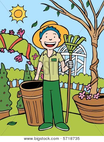 Gardener Cartoon Vector & Photo (Free Trial) | Bigstock
