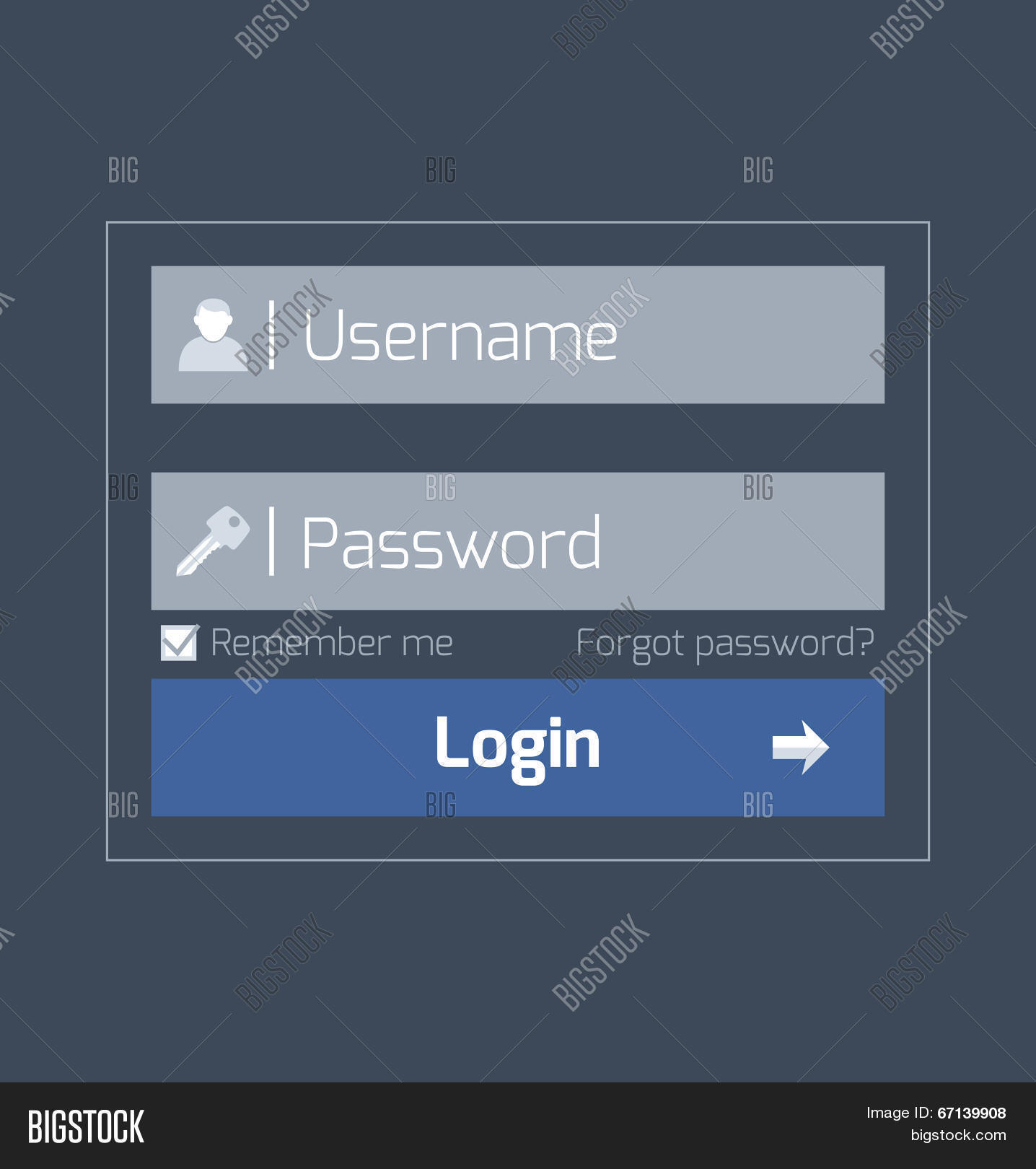 Simple Web Login Form Vector & Photo (Free Trial) | Bigstock
