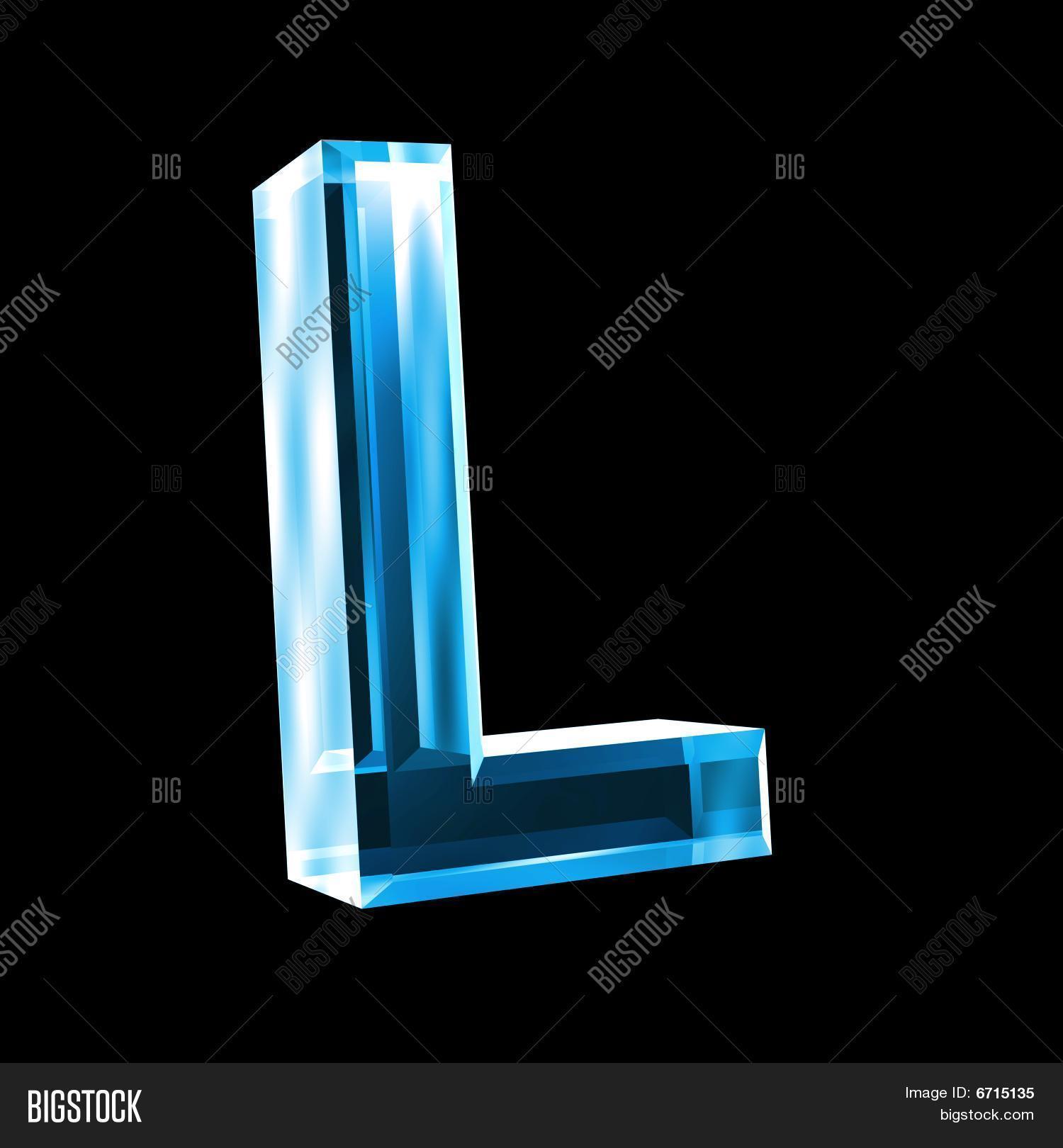 Letter L Blue Glass 3D Image & Photo (Free Trial) | Bigstock