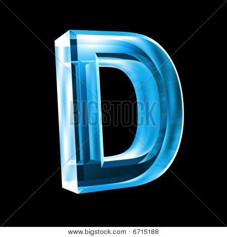 Letter D Blue Glass 3D Image & Photo (Free Trial) | Bigstock