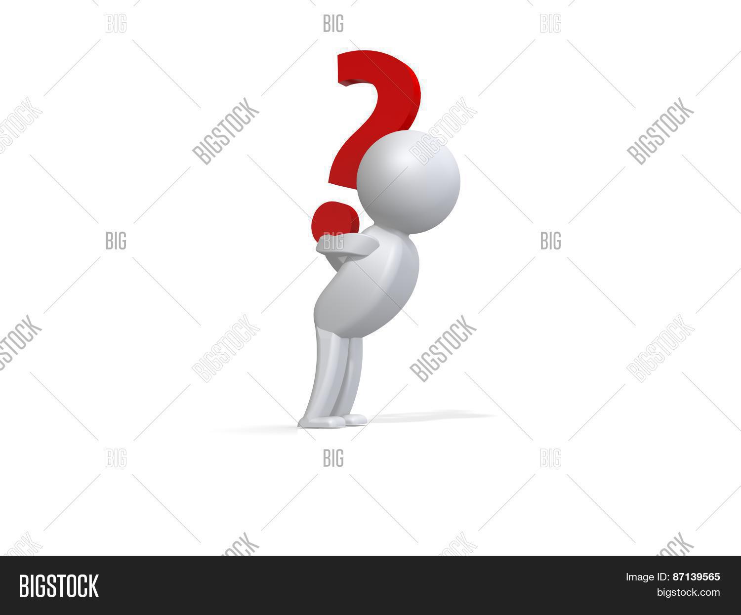 3d Human Red Question Image & Photo (Free Trial) | Bigstock