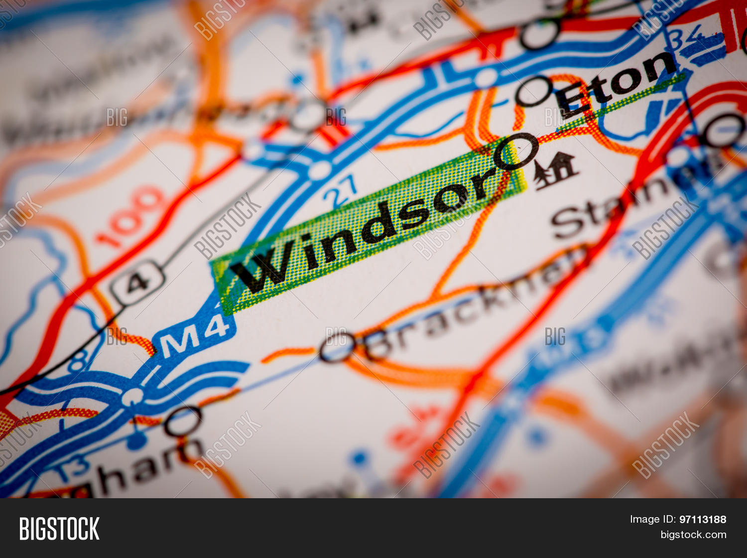 Windsor On Road Map Image & Photo (Free Trial) | Bigstock