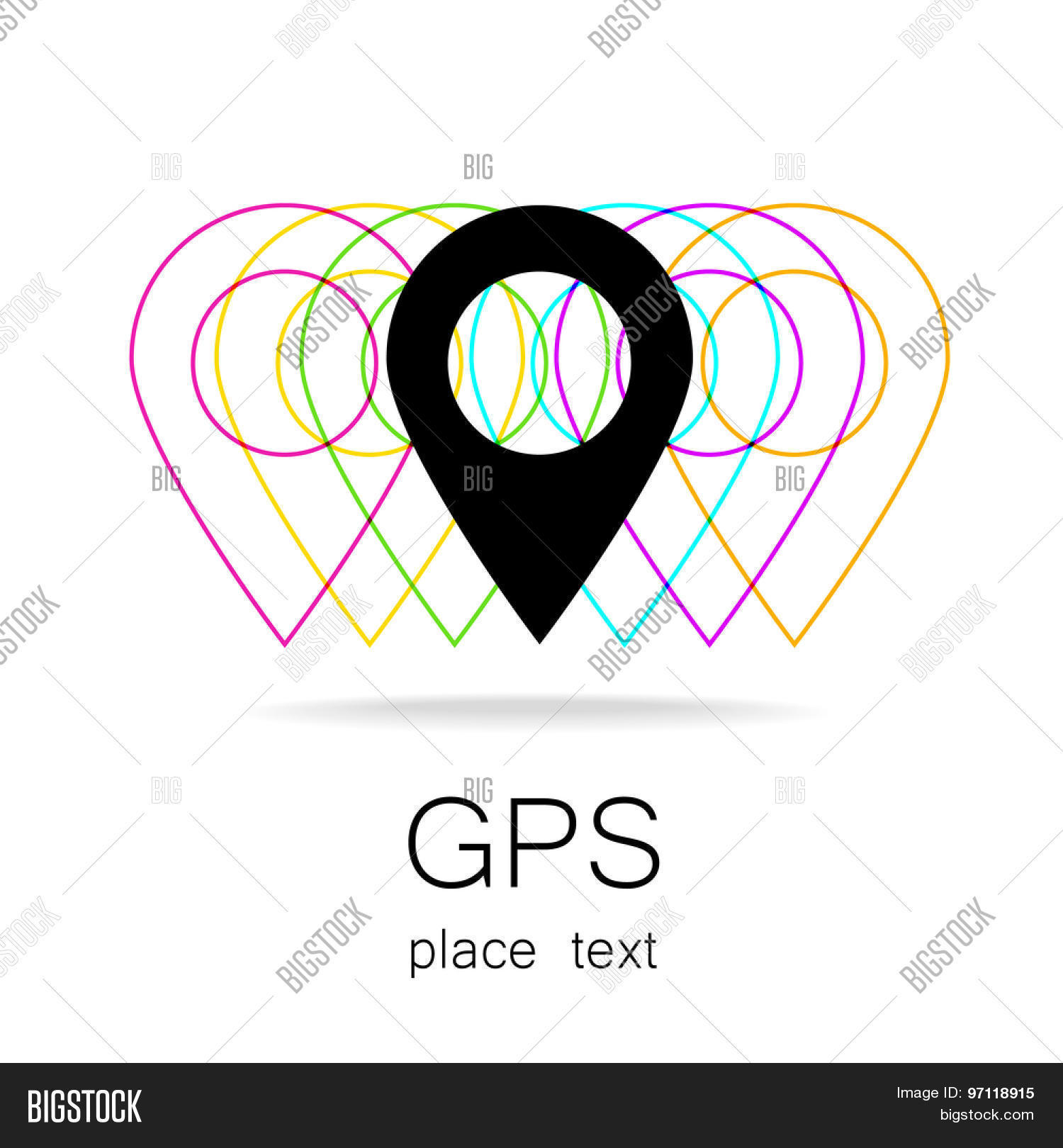 GPS - Sign Location. Vector & Photo (Free Trial) | Bigstock