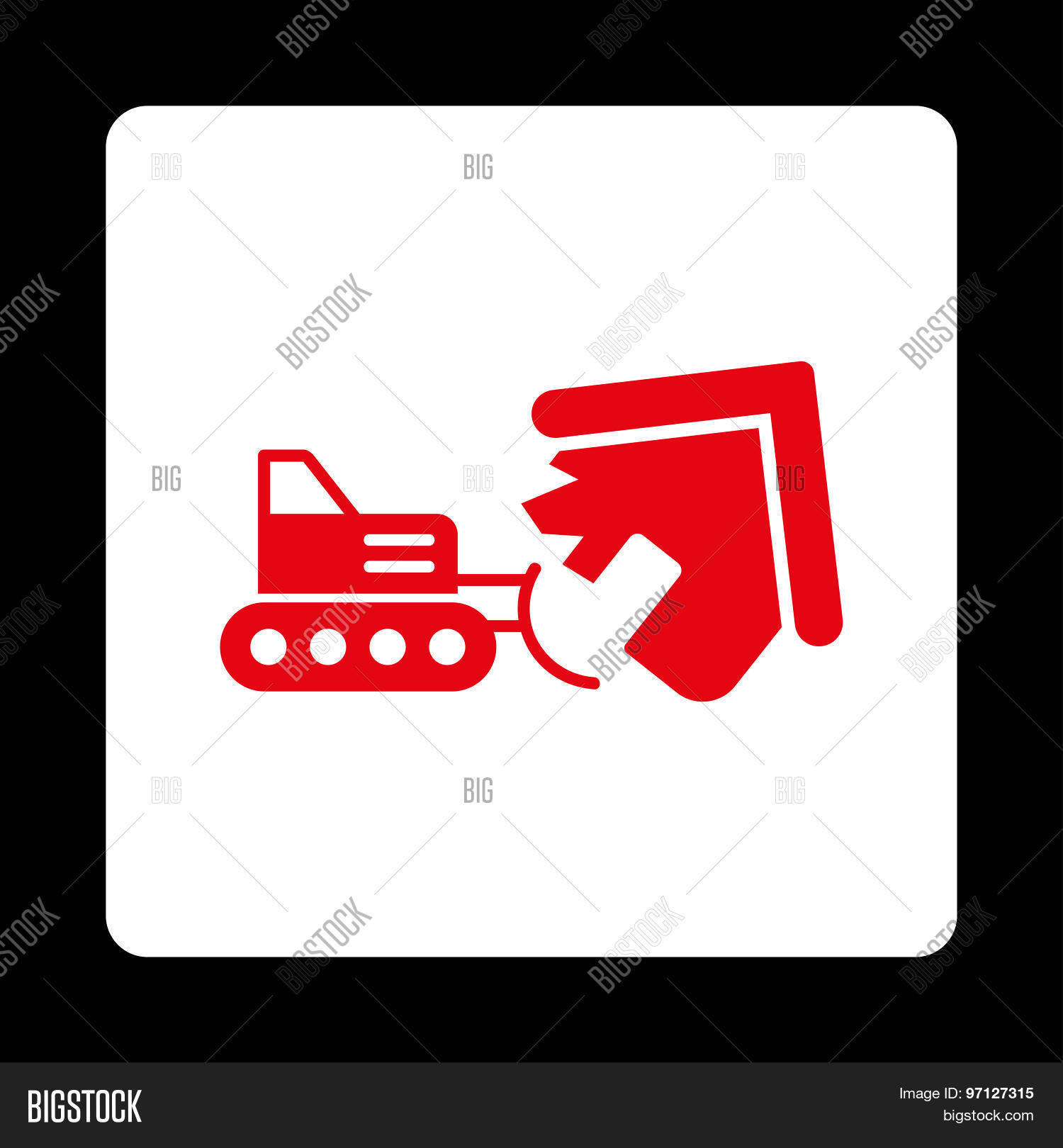 Demolition Icon Vector & Photo (Free Trial) | Bigstock