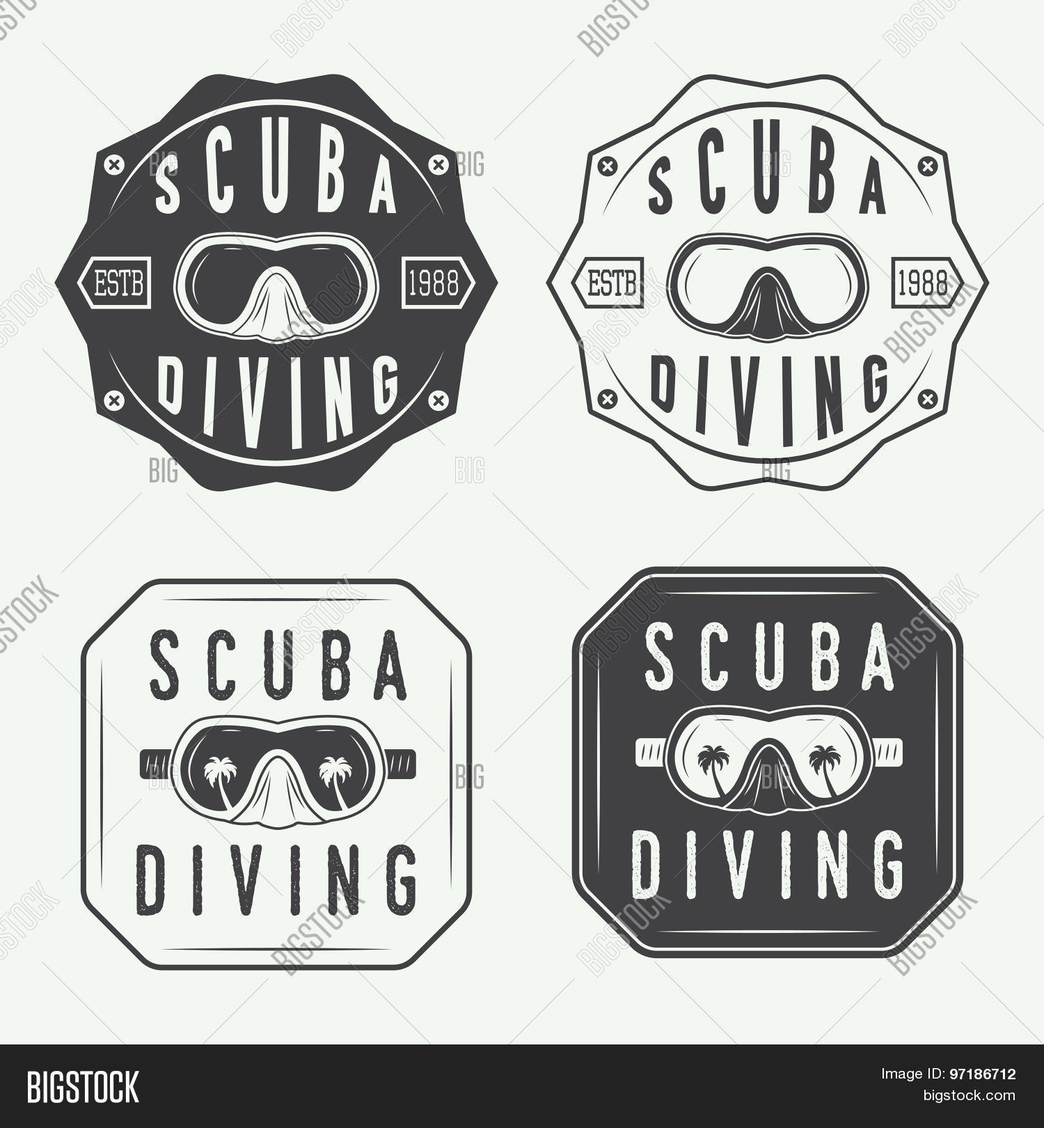 Set Diving Logos, Vector & Photo (Free Trial) | Bigstock