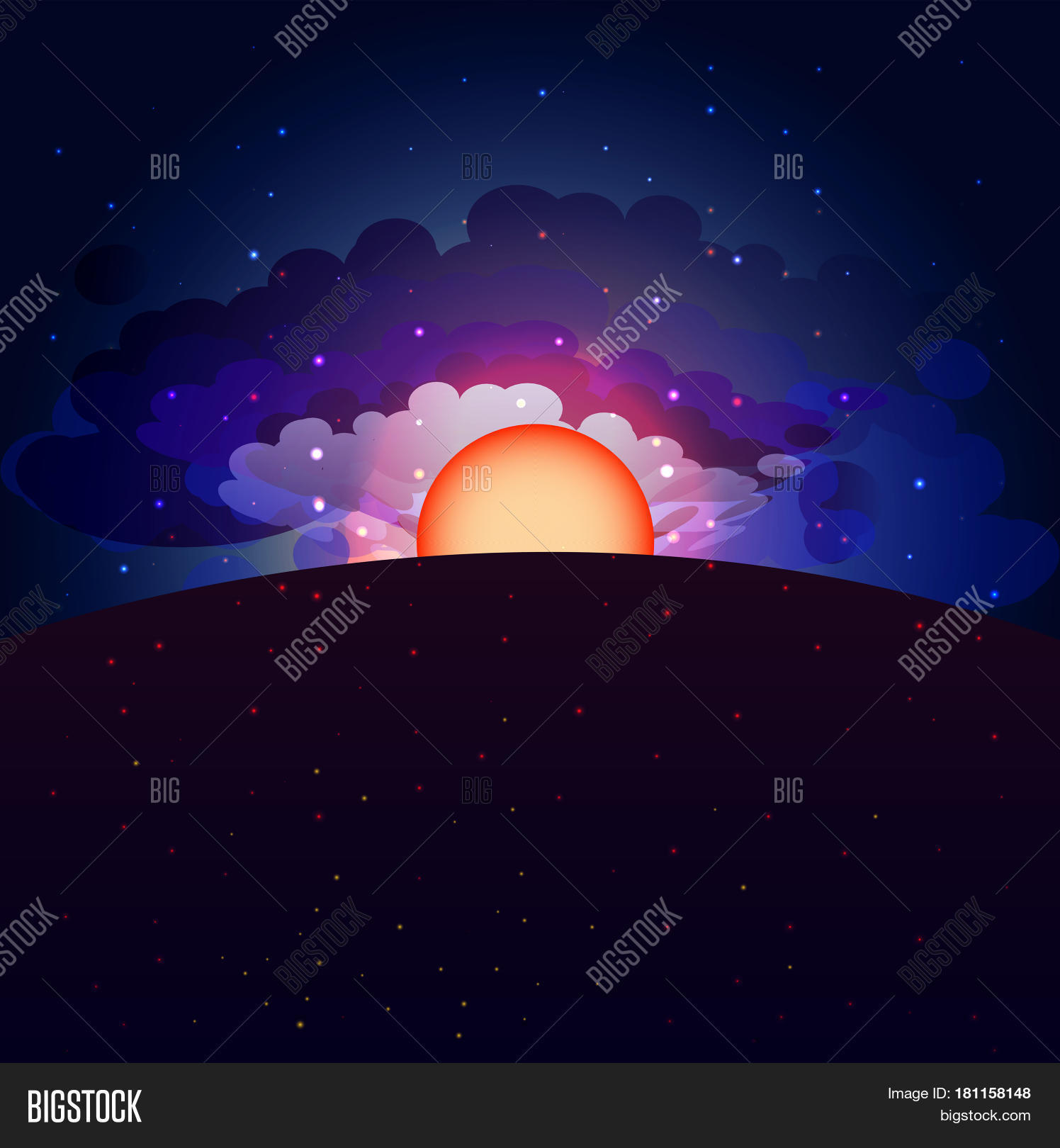 Morning Sunrise Sky Vector & Photo (Free Trial) | Bigstock