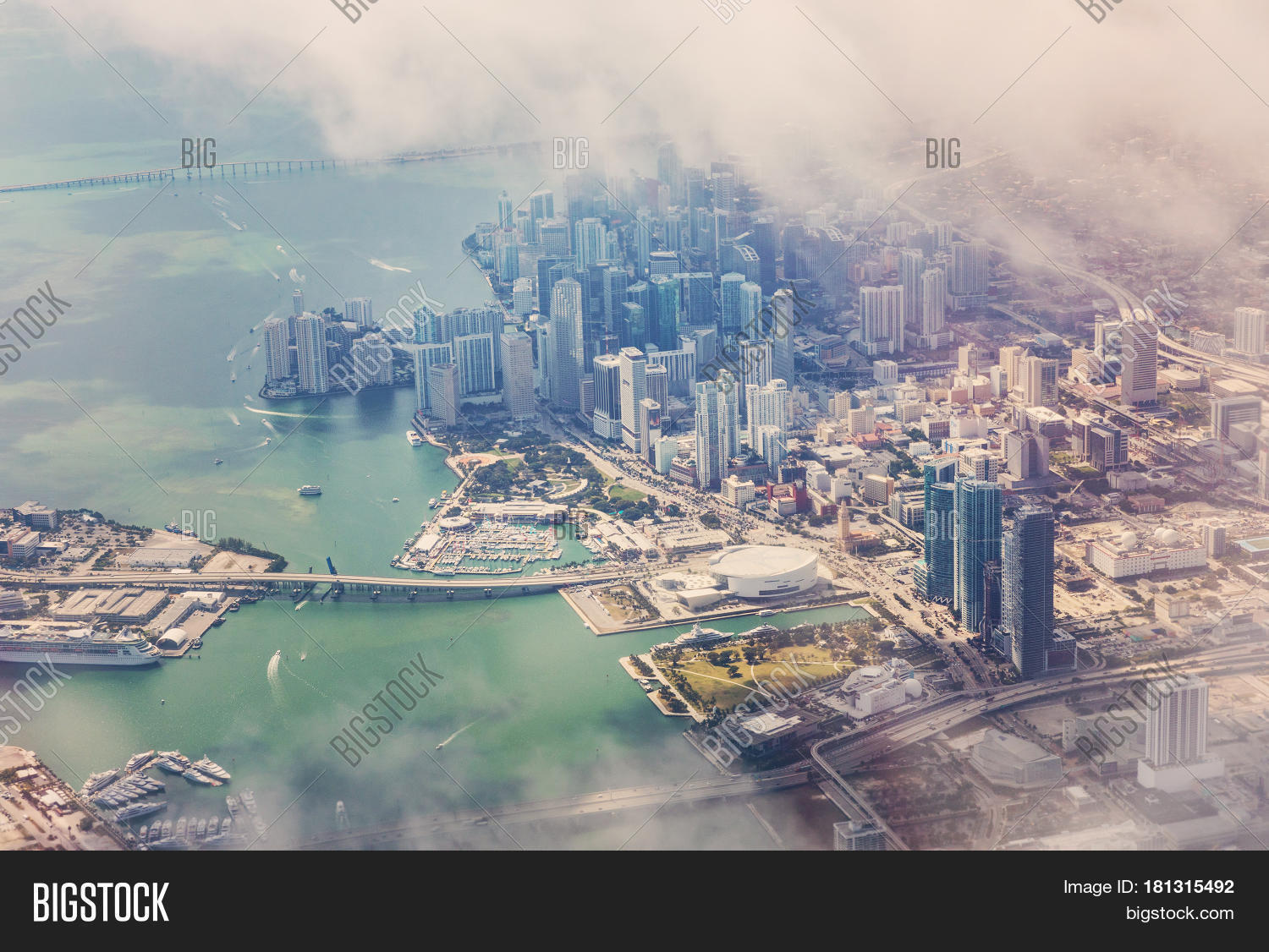 Aerial View Miami Image & Photo (Free Trial) | Bigstock