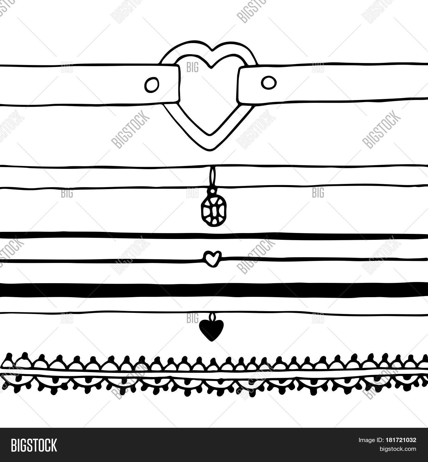 Trendy Set Chokers Vector And Photo Free Trial Bigstock