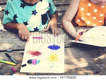 Little Kids Drawing Image & Photo (Free Trial) | Bigstock