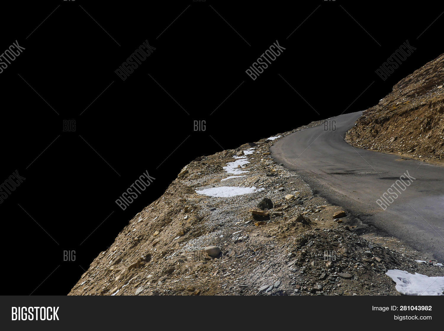 Rock Isolated On Black Image & Photo (Free Trial) | Bigstock