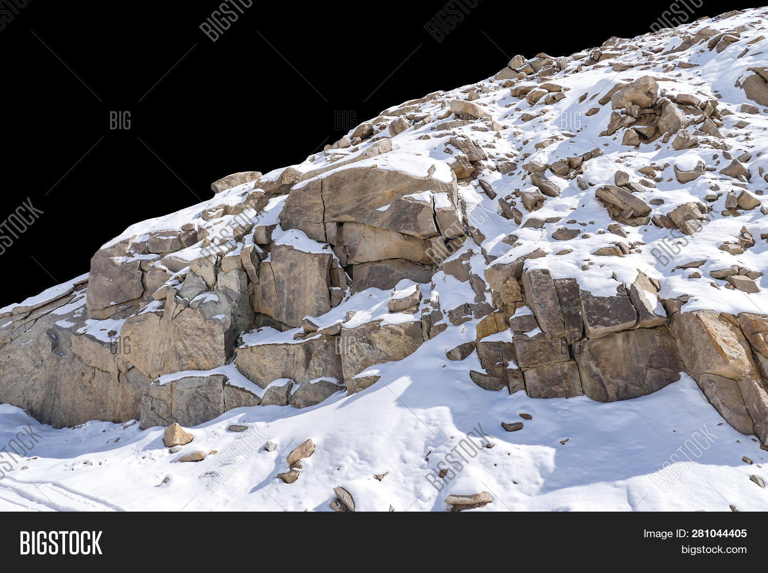 Rock Isolated On Black Image & Photo (Free Trial) | Bigstock
