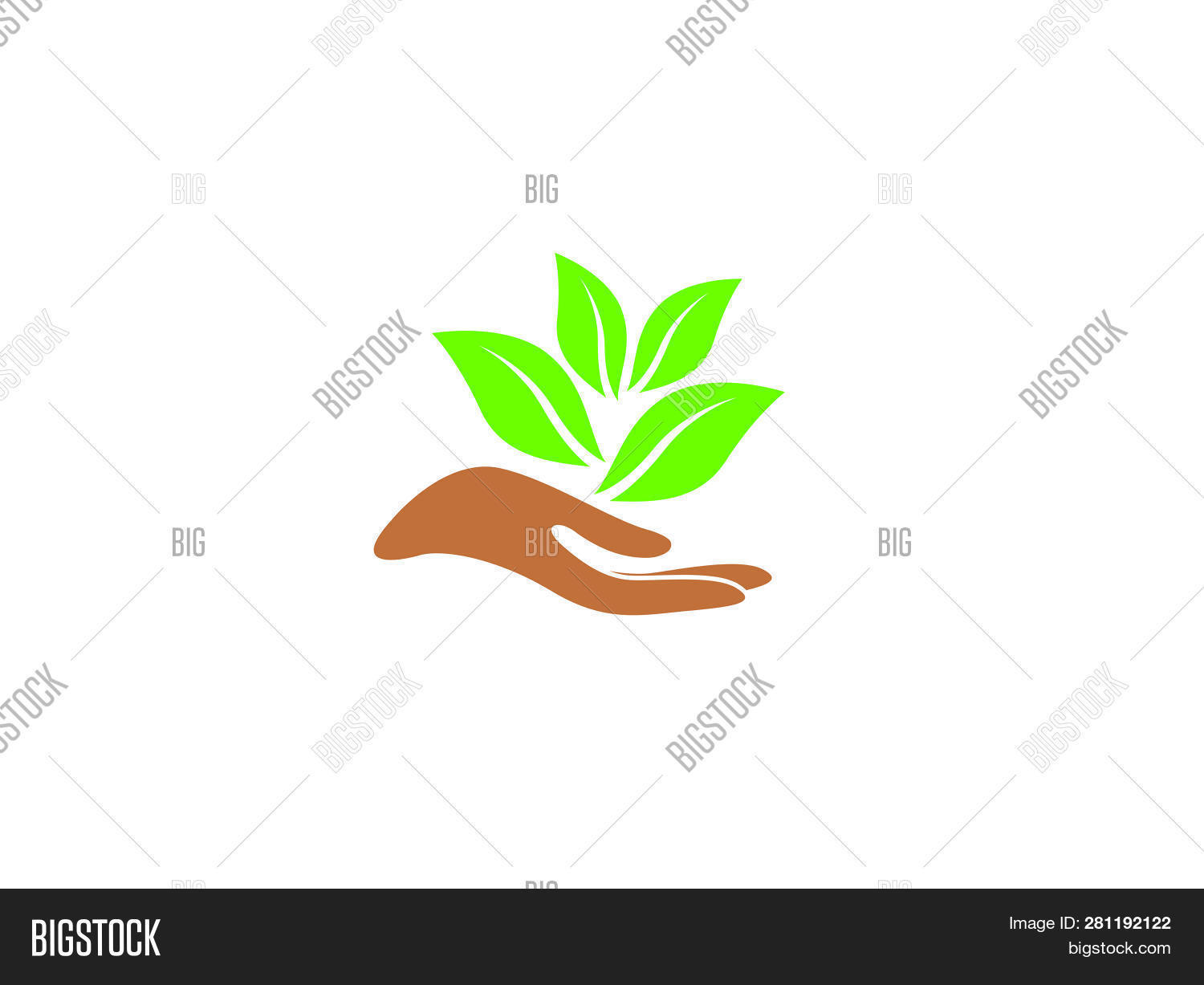 Hand Leaves Plant Vector & Photo (Free Trial) | Bigstock