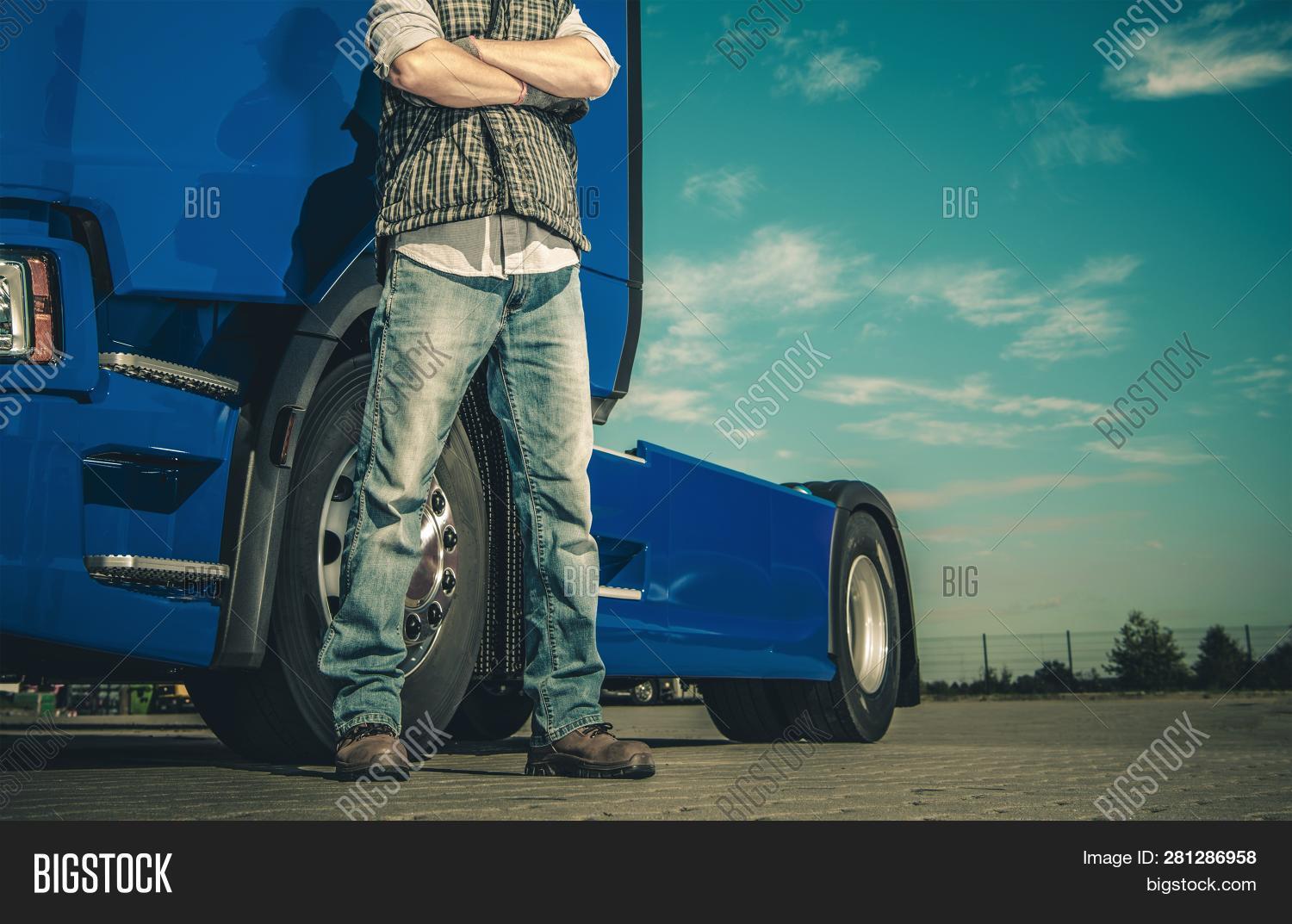Semi Truck Driver. Image & Photo (Free Trial) | Bigstock