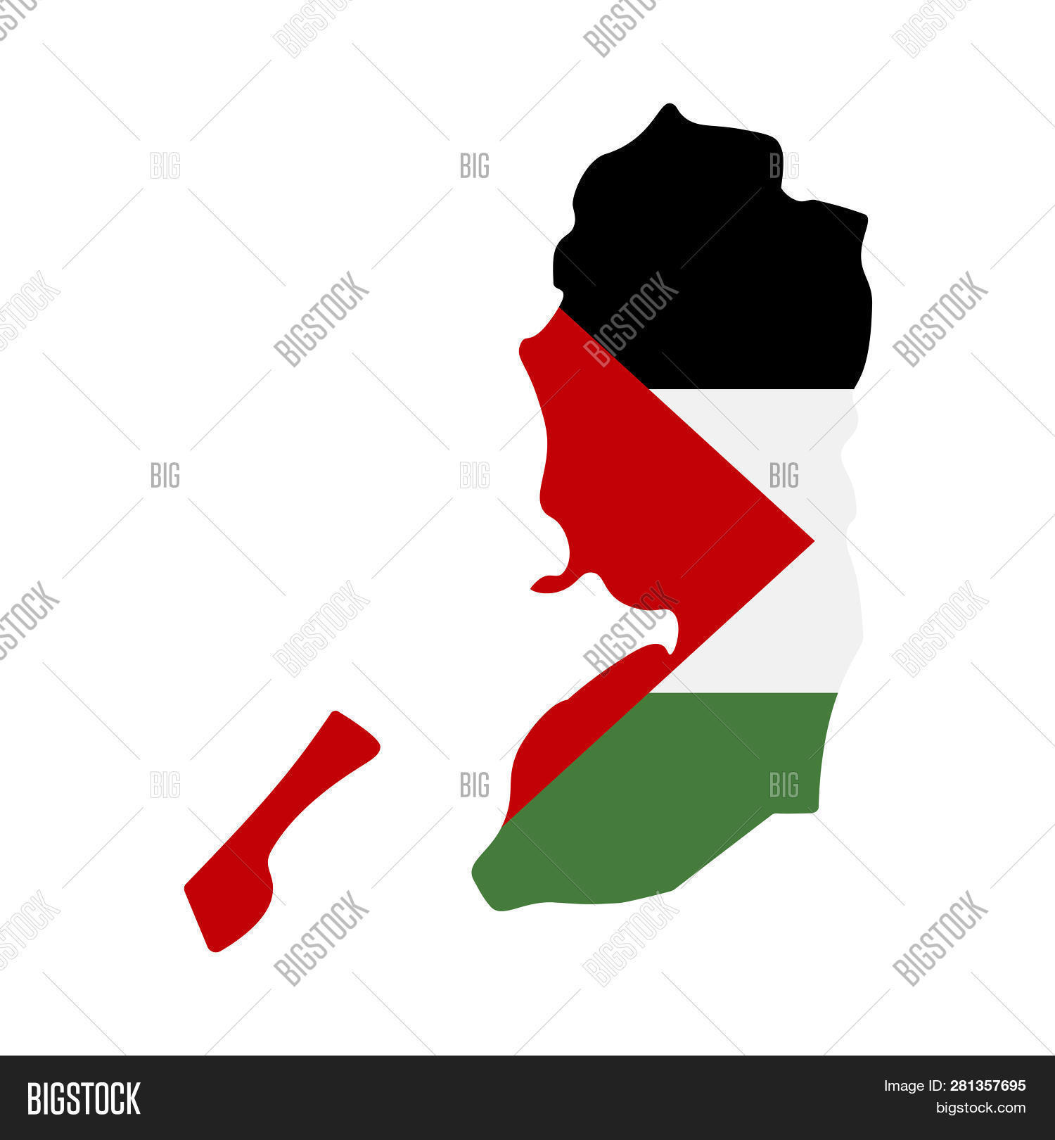 Map Palestine Flag Image & Photo (Free Trial) | Bigstock