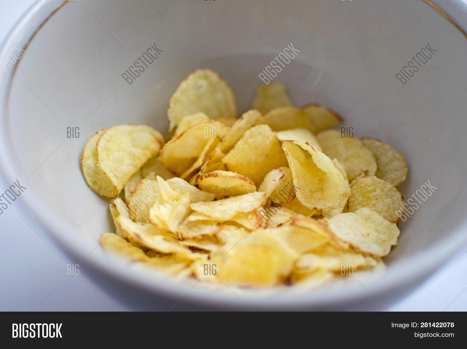 Potato Chips Plate On Image & Photo (Free Trial) | Bigstock