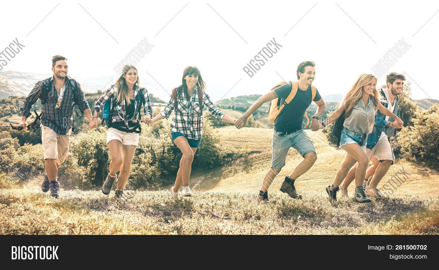 Group Friends Running Image & Photo (Free Trial) | Bigstock