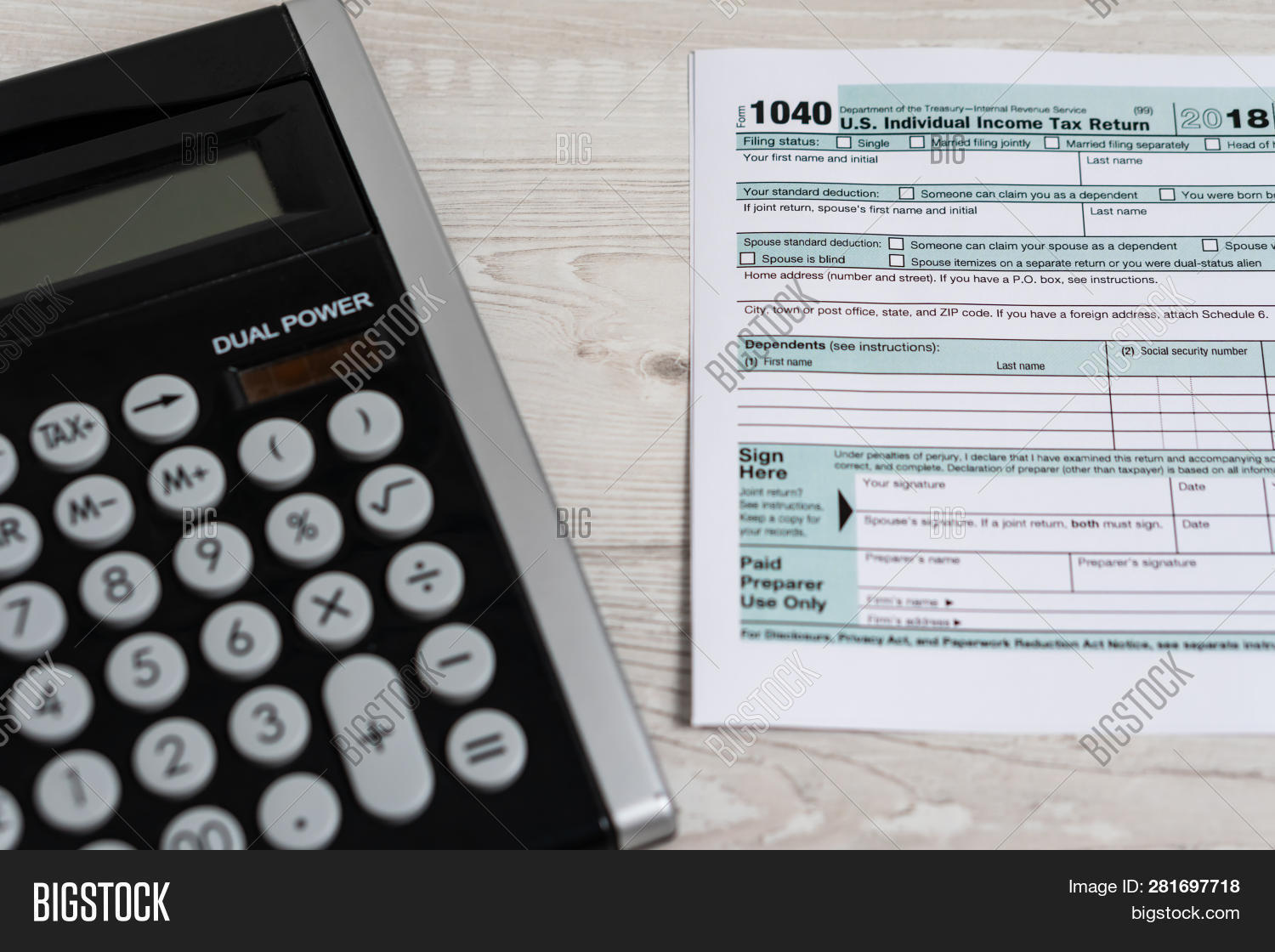 Us Tax Form 1040 Image & Photo (Free Trial) | Bigstock