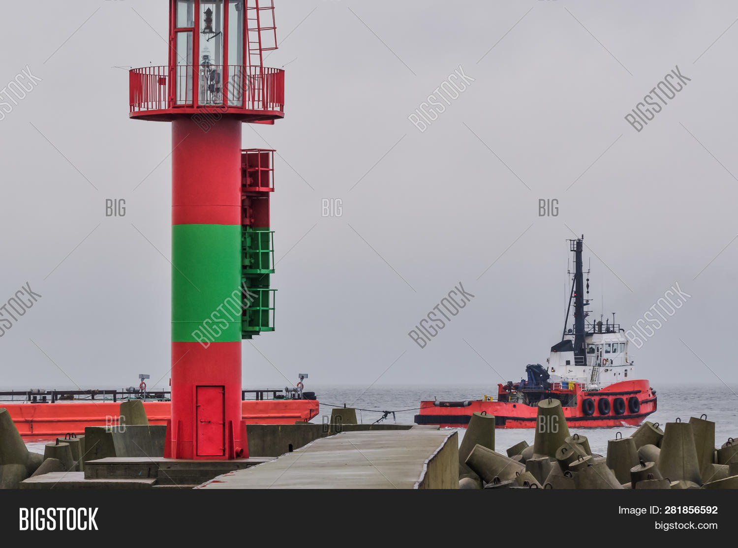 Red Tugboat On Image & Photo (Free Trial) | Bigstock