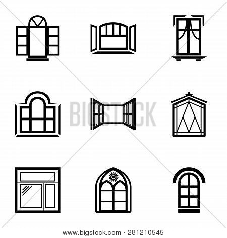 Open Window Icons Set Image & Photo (Free Trial) | Bigstock