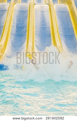 Girl Sliding Water Image & Photo (Free Trial) | Bigstock