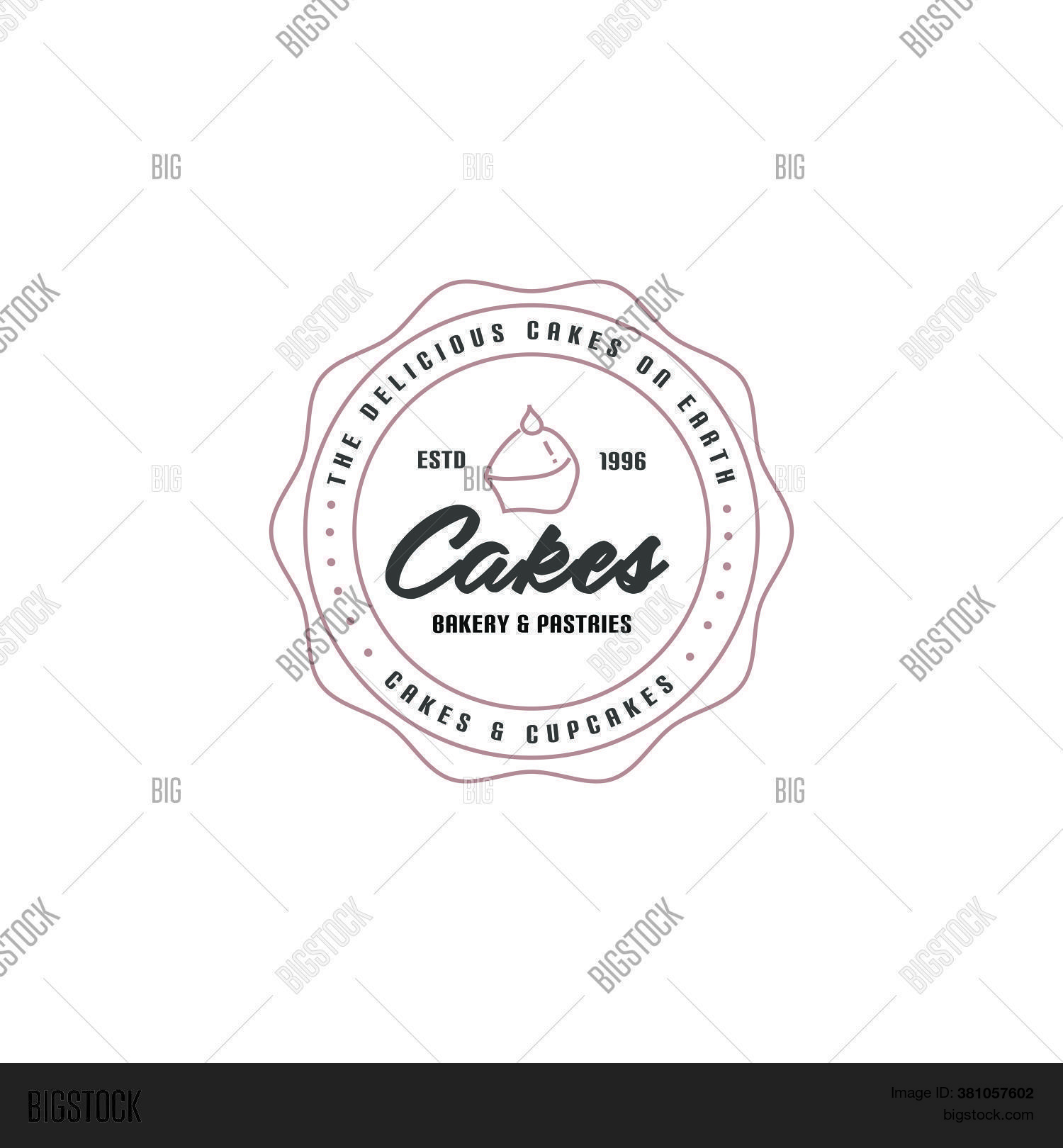 Retro Cakes Logo Vector & Photo (Free Trial) | Bigstock