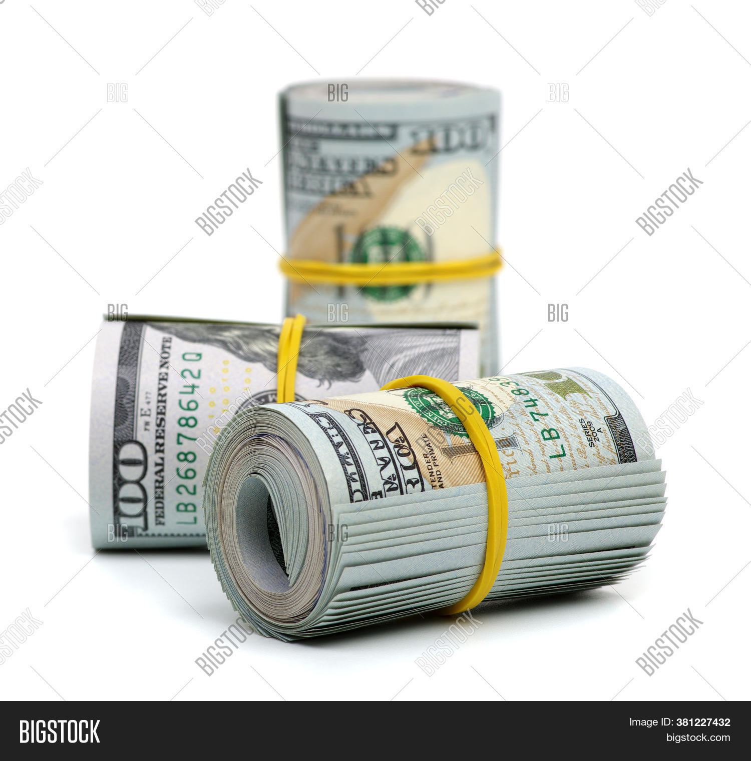 Roll Money Isolated On Image & Photo (Free Trial) | Bigstock