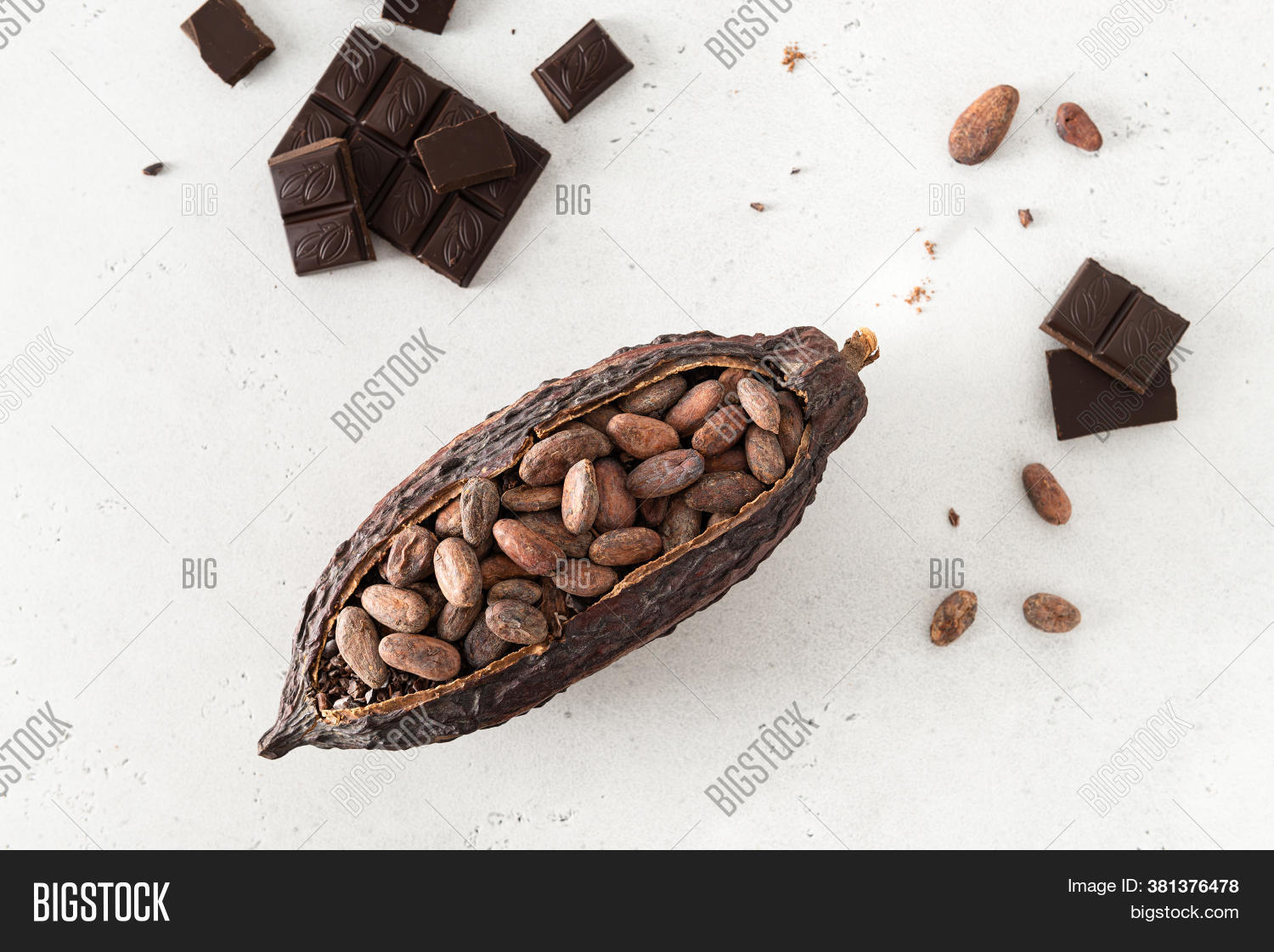 Cocoa Pod Cocoa Beans Image & Photo (Free Trial) | Bigstock