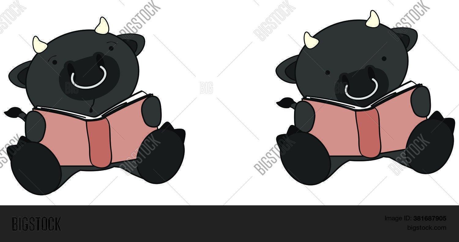 Baby Black Bull Vector & Photo (Free Trial) | Bigstock